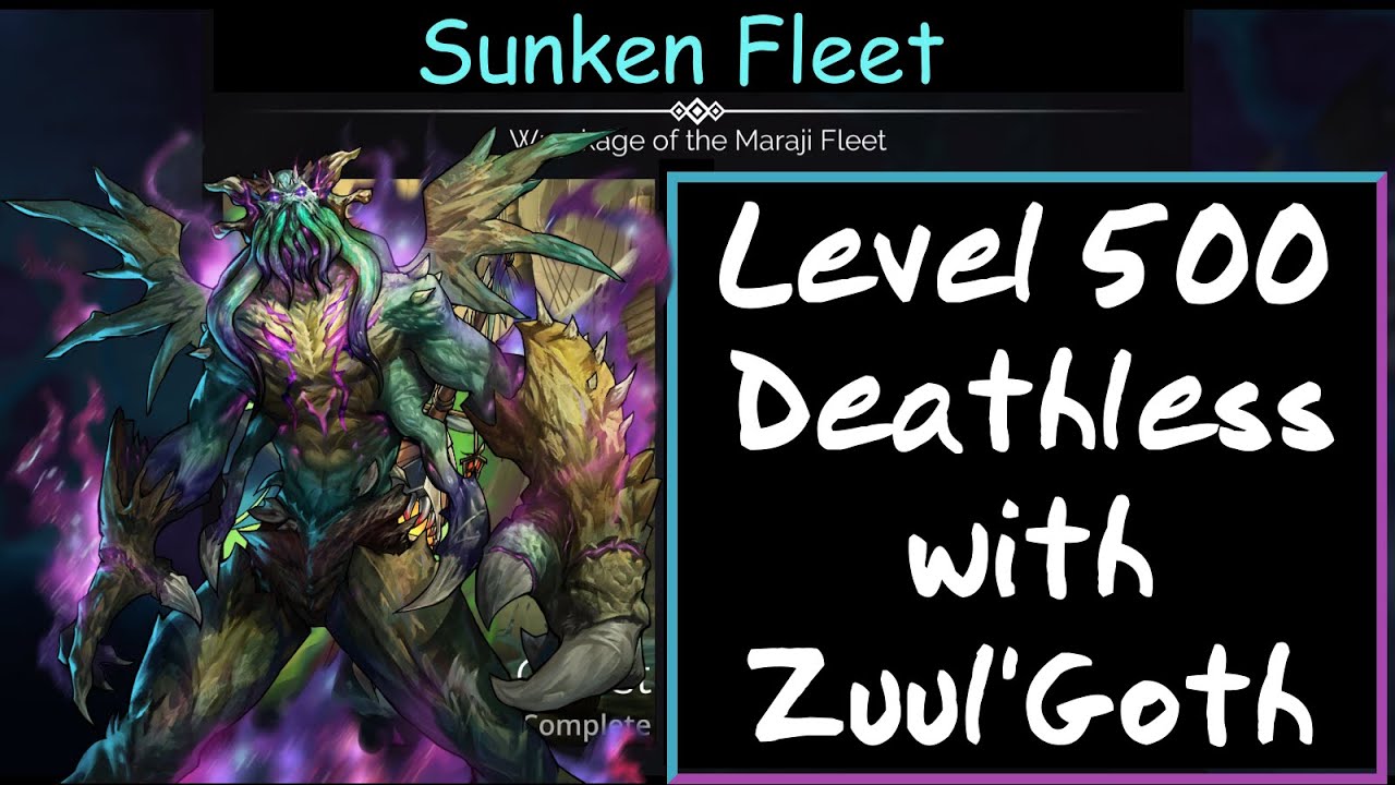 Gems of War - Sunken Fleet Level 500 Deathless with Zuul'Goth - YouTube