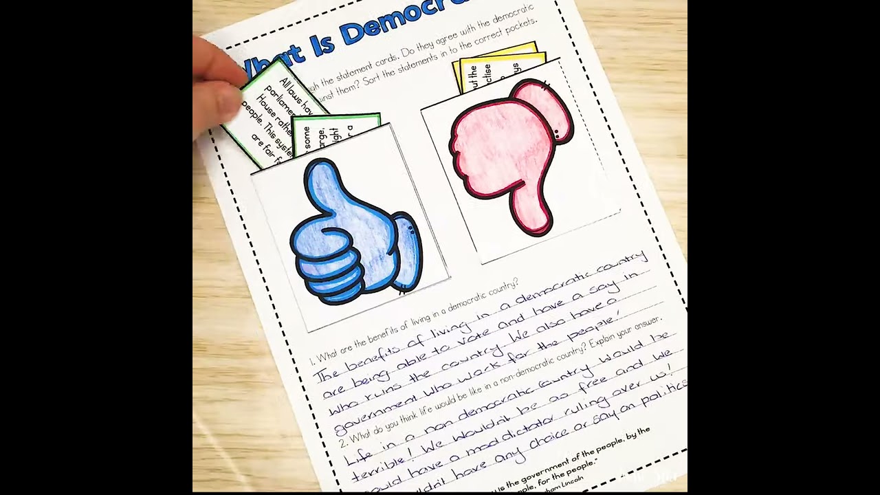 What is Democracy Sorting Activity - Grade 6 HASS - YouTube