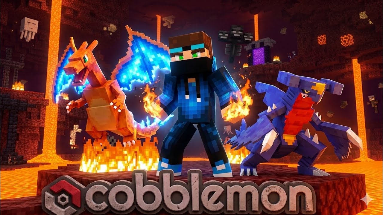 CAPTUREI UM CHARIZARD E UM GARCHOMP NO COBBLEMON EP.4 IRON7 - YouTube