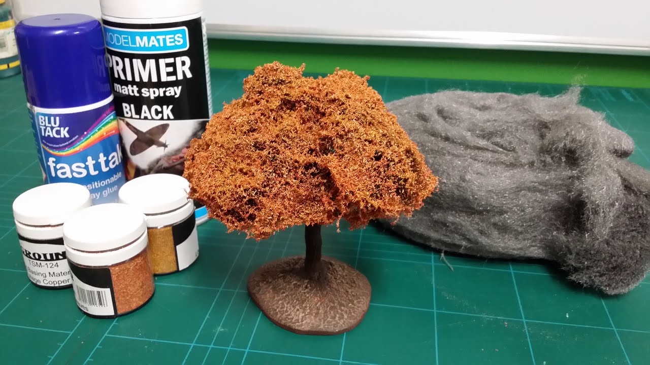 Realistic Scenic Trees - Wire Wool & Flock Technique - YouTube