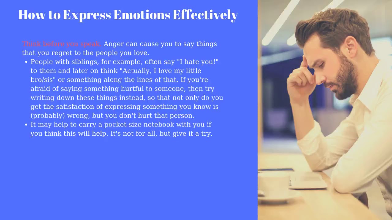 How to Express Emotions Effectively - Mastering Your Feelings - YouTube