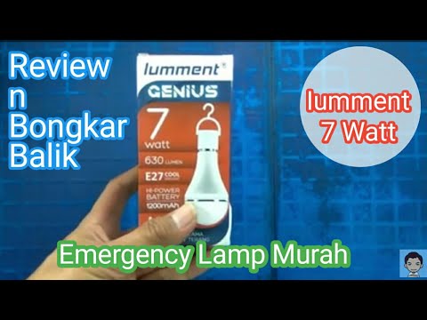 Lumment Genius Emergency Lamp 7 Watt | Review dan Bongkar Pasang - YouTube