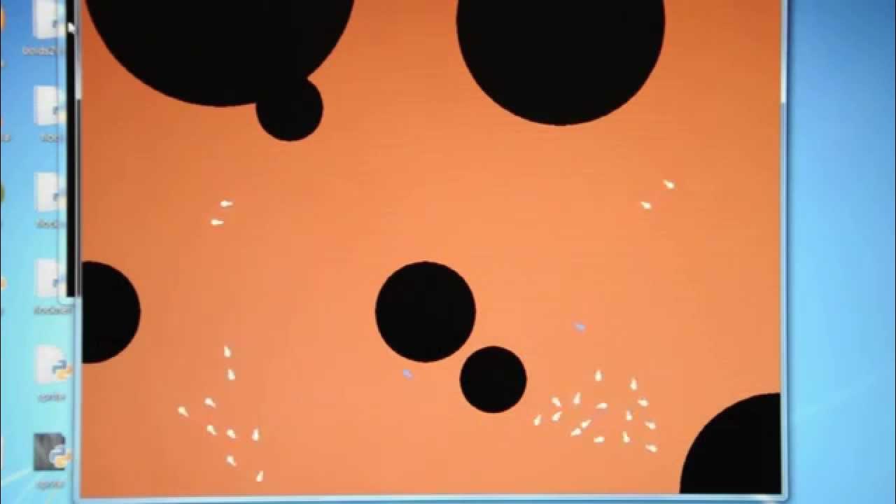 Boids flocking python - YouTube