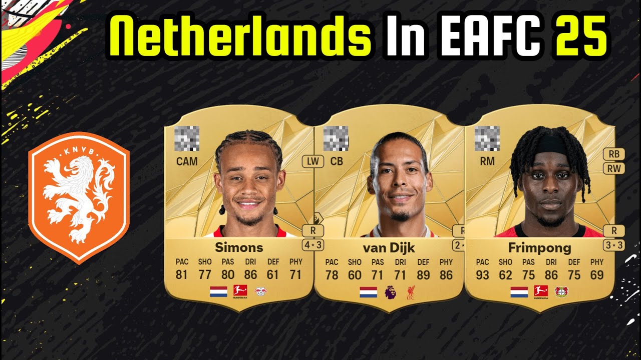 OFFICIAL NETHERLANDS RATINGS | FIFA 25 | EAFC 25 🔥 | ft. Simons, Van ...