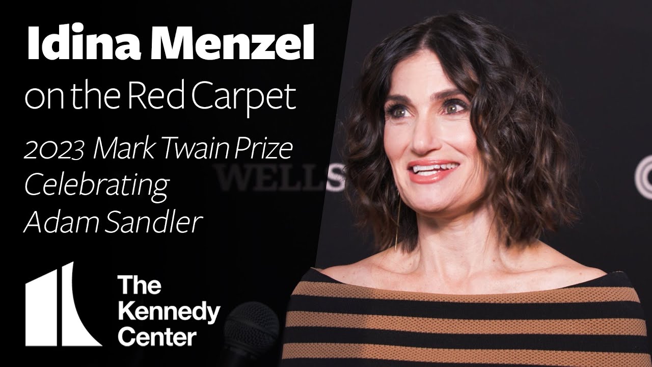 Idina Menzel - 2023 Mark Twain Prize Red Carpet (Adam Sandler) - YouTube