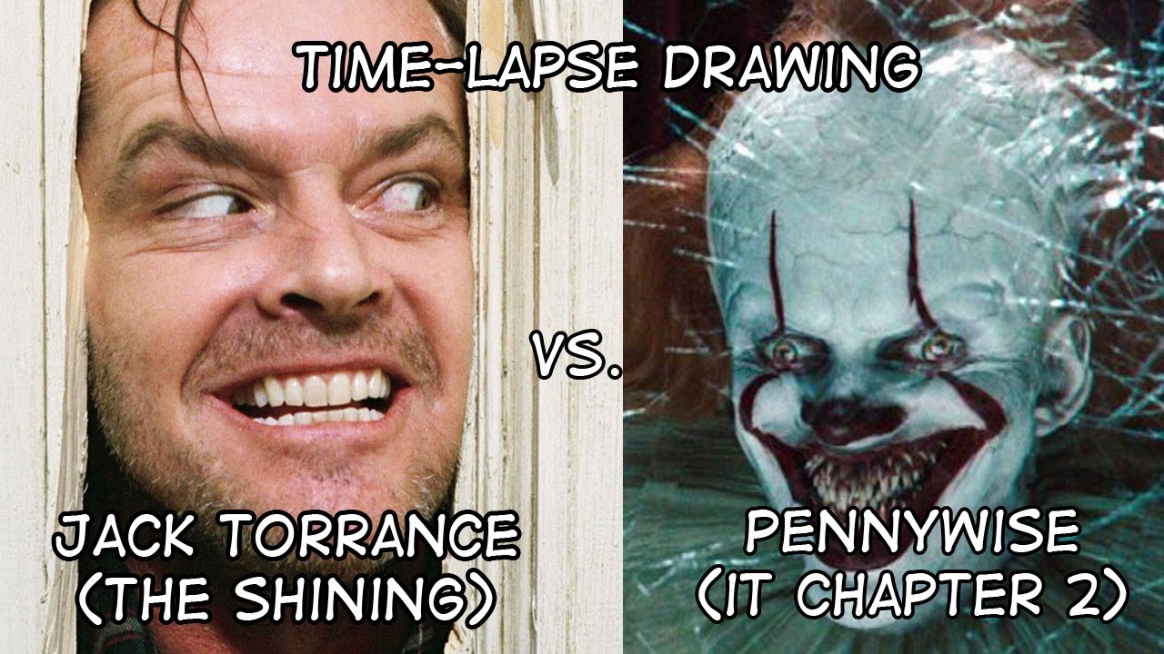 JACK TORRANCE VS. PENNYWISE | TIME-LAPSE DRAWING - YouTube