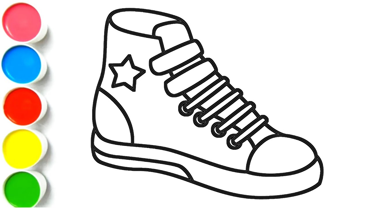 How to Draw Boots shoes Drawing, Painting & Coloring For Kids and ...