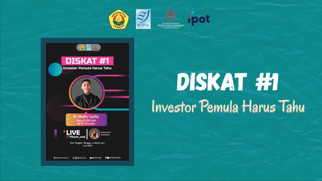 DISKAT #1 : INVESTOR PEMULA HARUS TAHU - YouTube