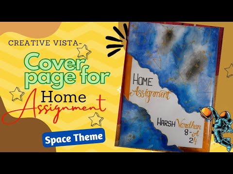 Cover page for assignment | Space theme cover page | Easy Cover page ...