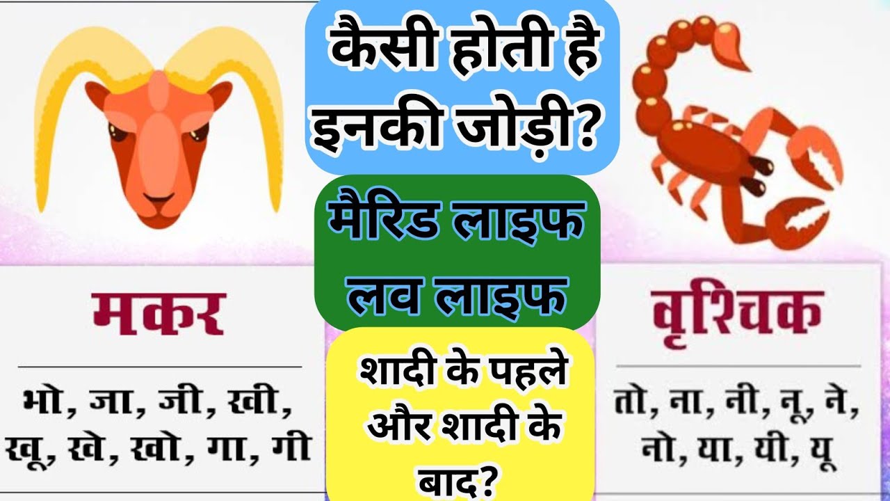 Scorpio Capricorn Compatibility, Vrishchik rashi aur Makar rashi ki ...