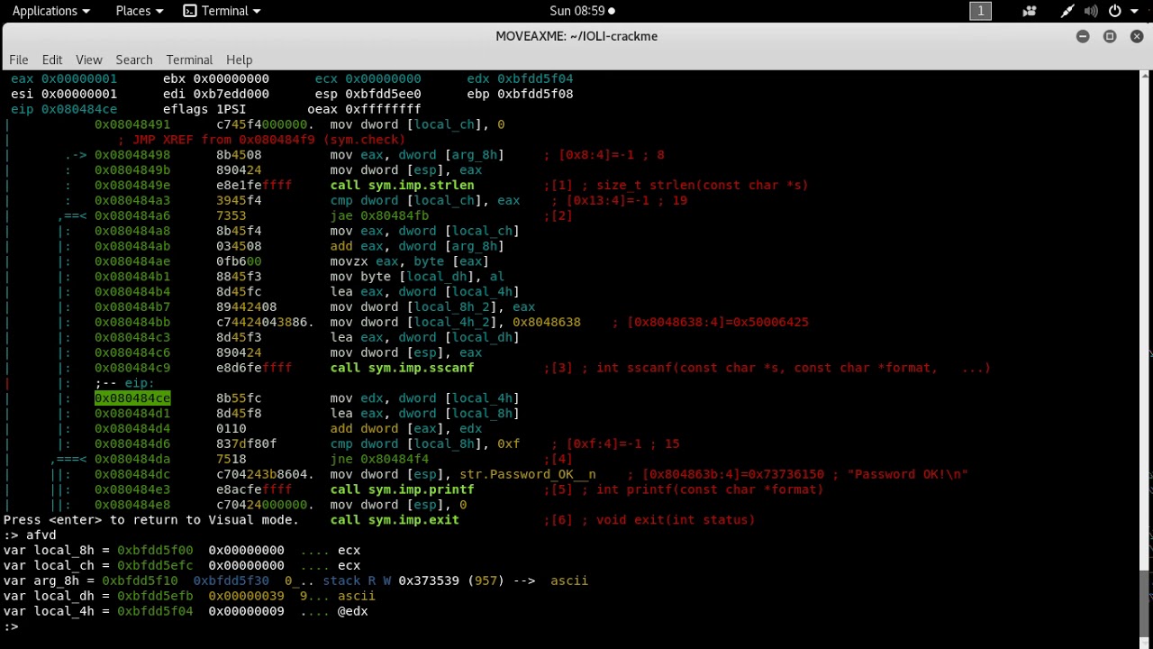 Crackme0x04 Dissected with Radare2 - YouTube