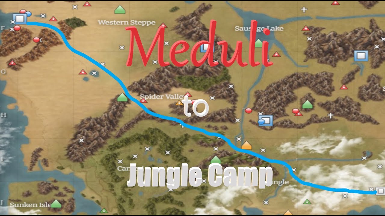 Mortal Online 2 - How to get from Meduli to Jungle Camp - YouTube