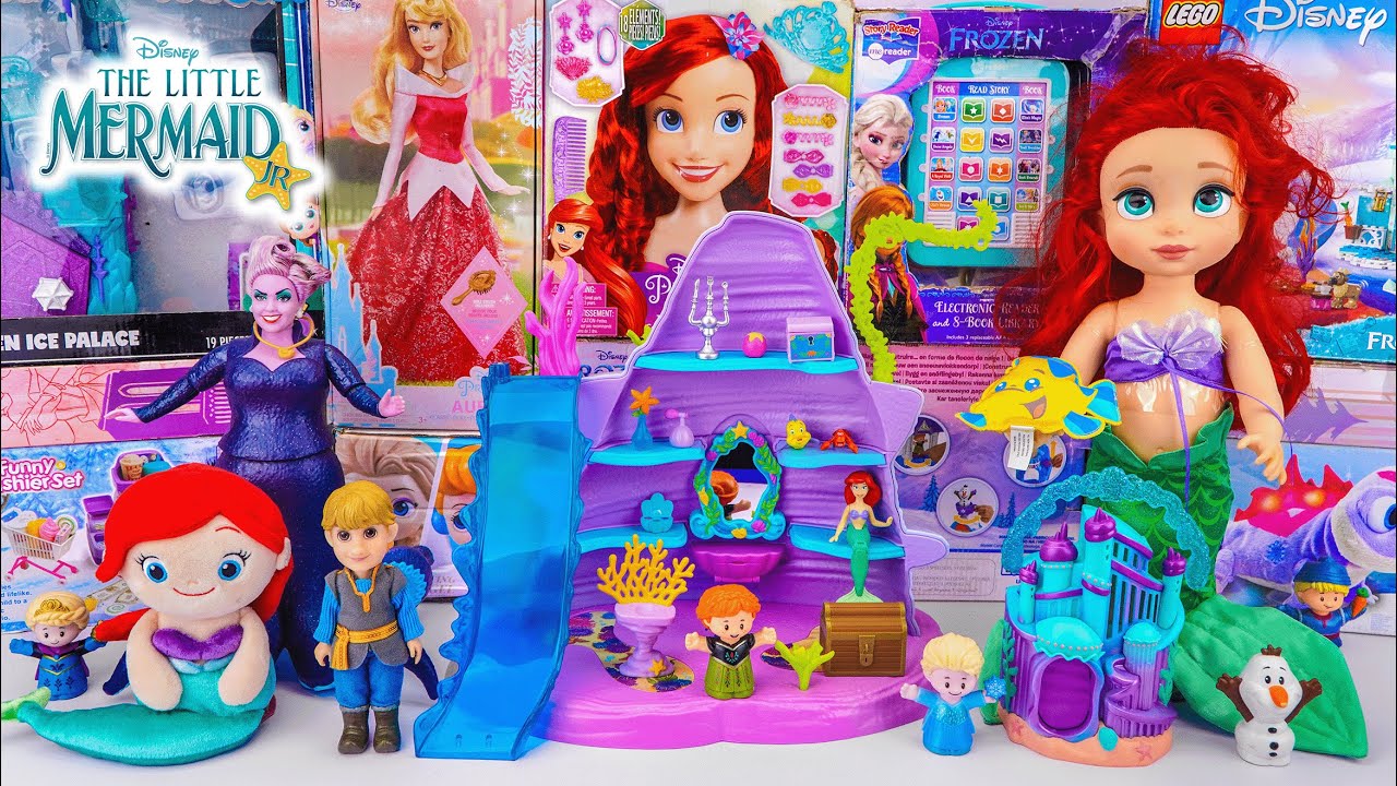 Unboxing Princess Ariel Toys Series | Special Ariel's Grotto Playset ...
