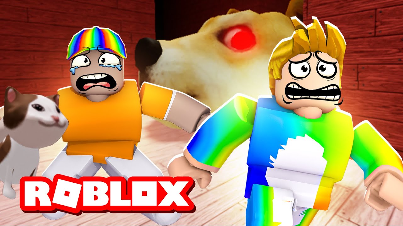 TENTE ESCAPAR DA CABEÇA DE CACHORRO no Roblox Doge Head Escape - YouTube
