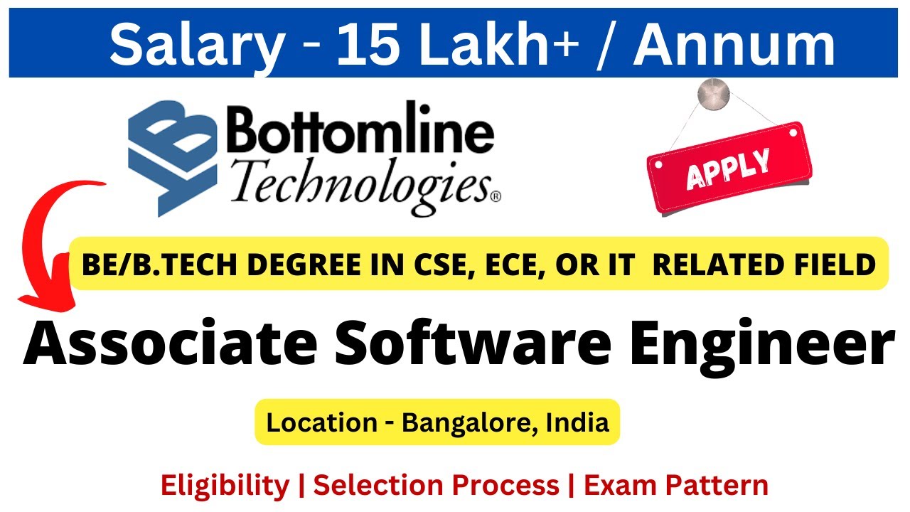 Bottomline Off Campus Drive for Fresher 2023/2024 Associate Software Engineer Salary 15 LPA # ...