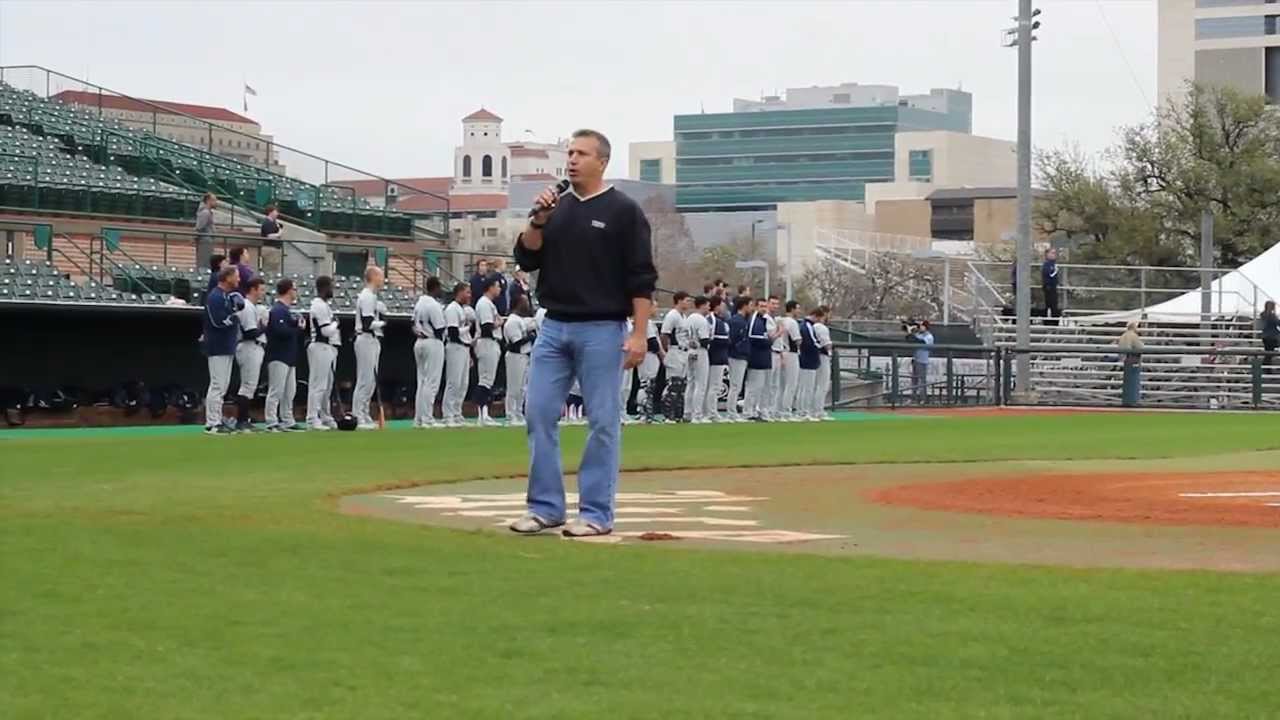John Granato Sings The National Anthem At Rice University - YouTube