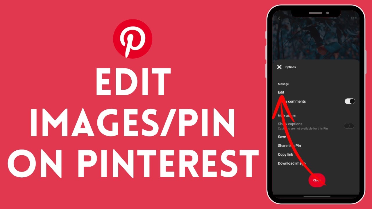 How to Edit Images or Pins on Pinterest (2024) - YouTube