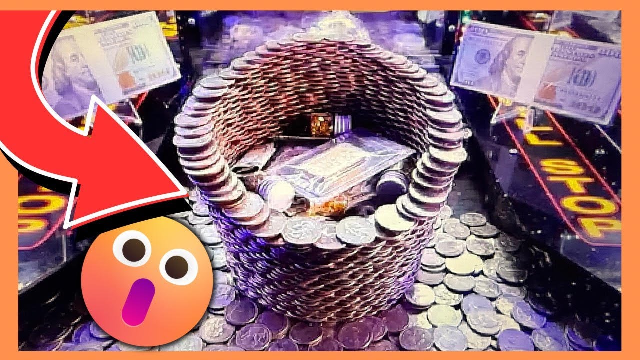 My $10,000 Jackpot Try On This Coin Pusher Game - YouTube