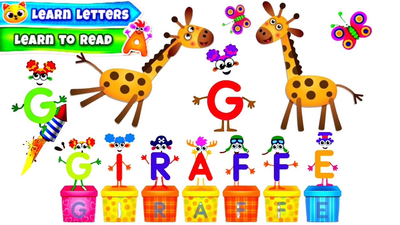 Bini ABC Alphabet | Learn To Write Letter G And Spell The Word GIRRAFE ...