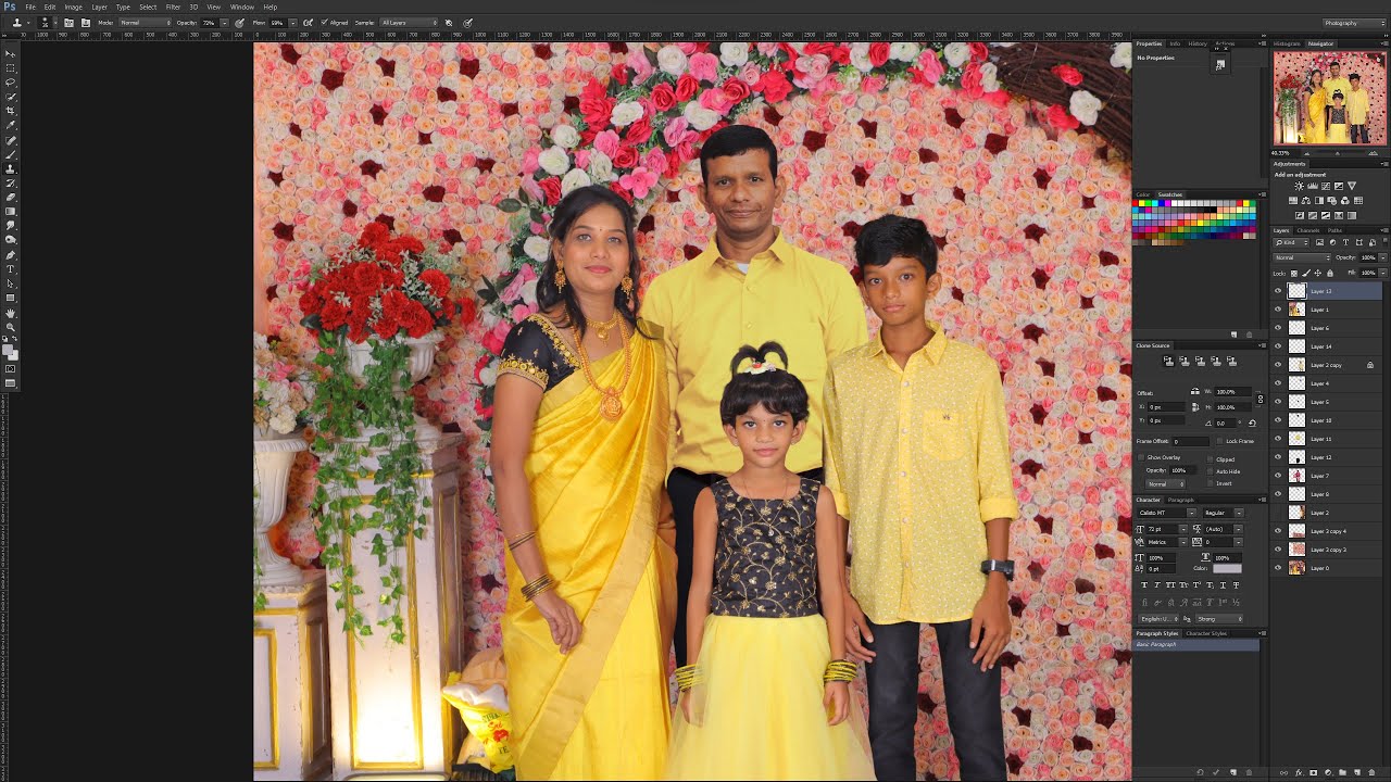 how to create family photo tutorial - YouTube