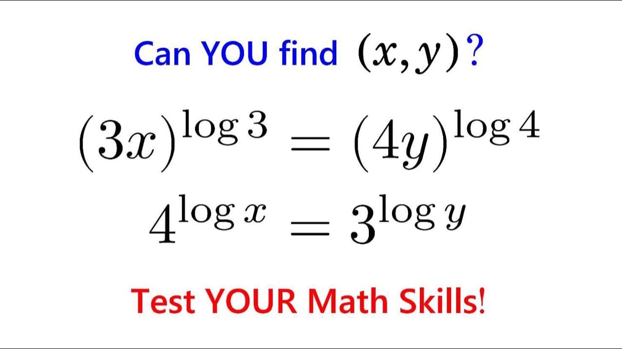 These Simultaneous Log Equations Have A Surprisingly EASY Solution ...