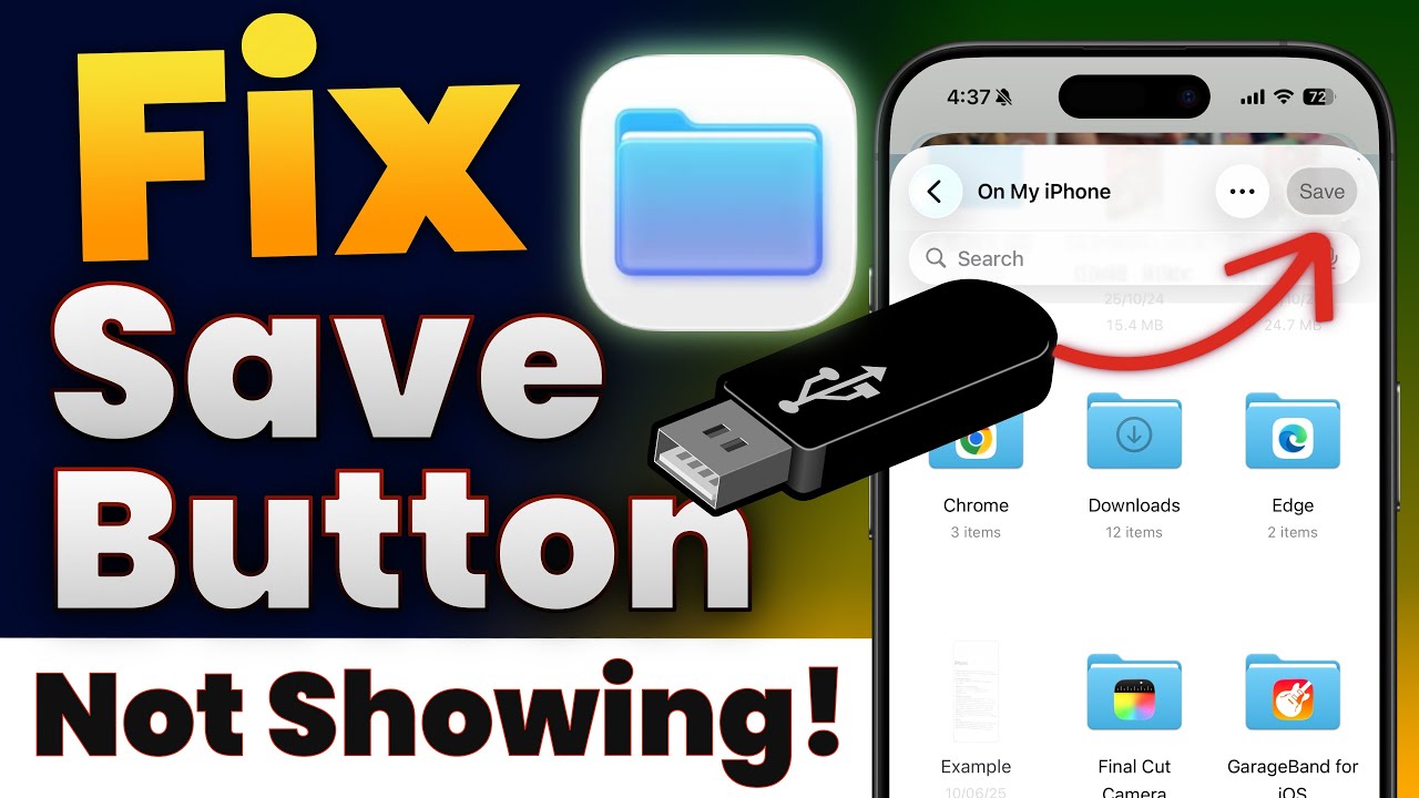 How to Fix Can't Save Files on Files App in iPhone? - Save Button Not ...