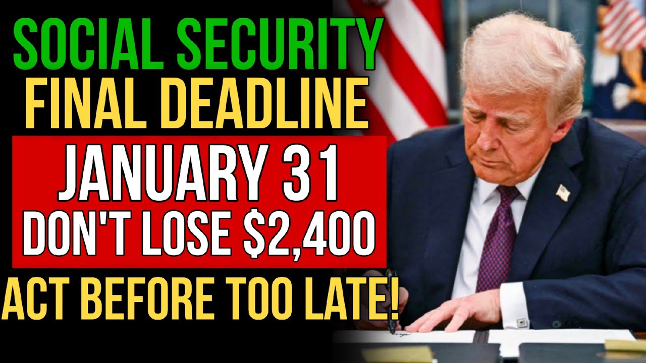 🚨URGENT! January 31 Deadline — Don’t Lose Your $2,400 Social Security ...
