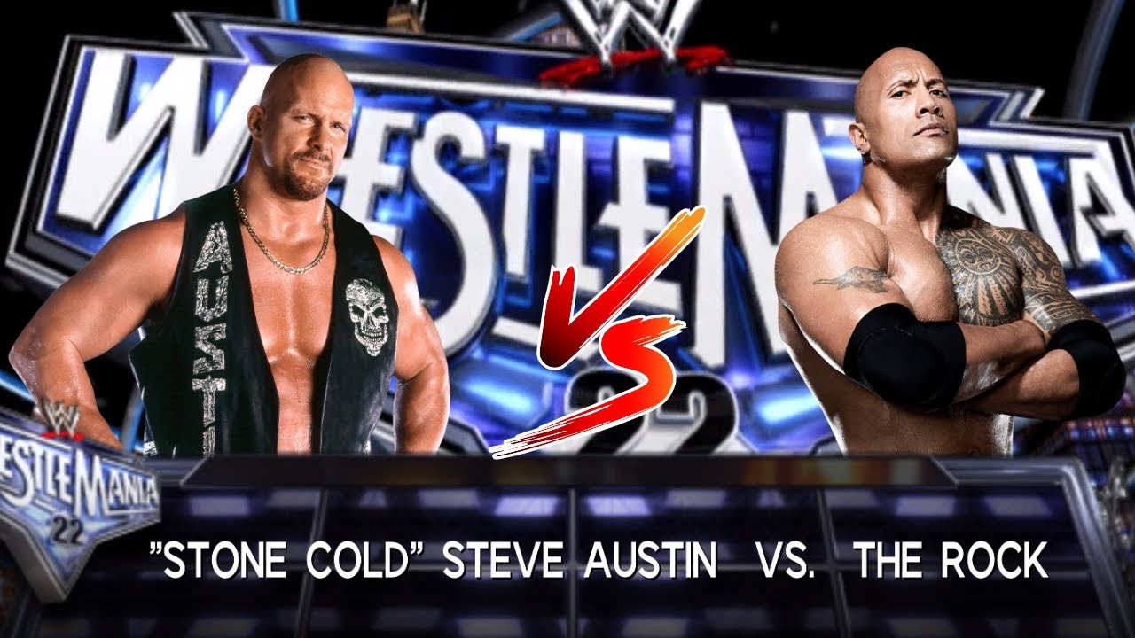 "Stone Cold" Steve Austin vs The Rock - What?! | WWE 2k23 Wrestlemania ...