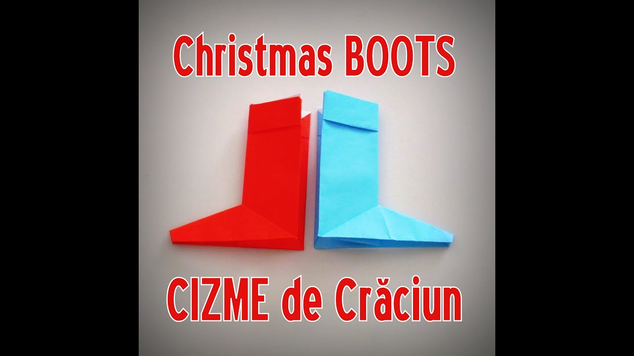Origami - How to make a Christmas BOOT - YouTube