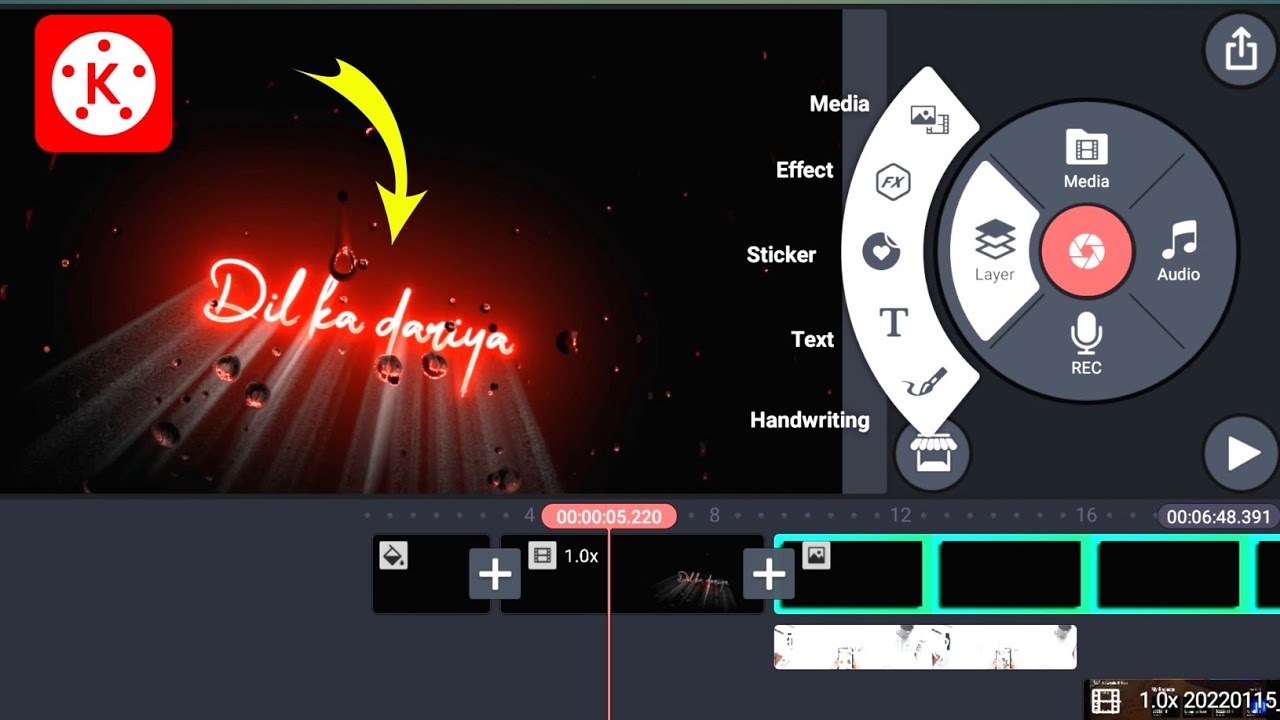 Kinemaster New Style Status Editing | Spiral Effect Text Editing In ...