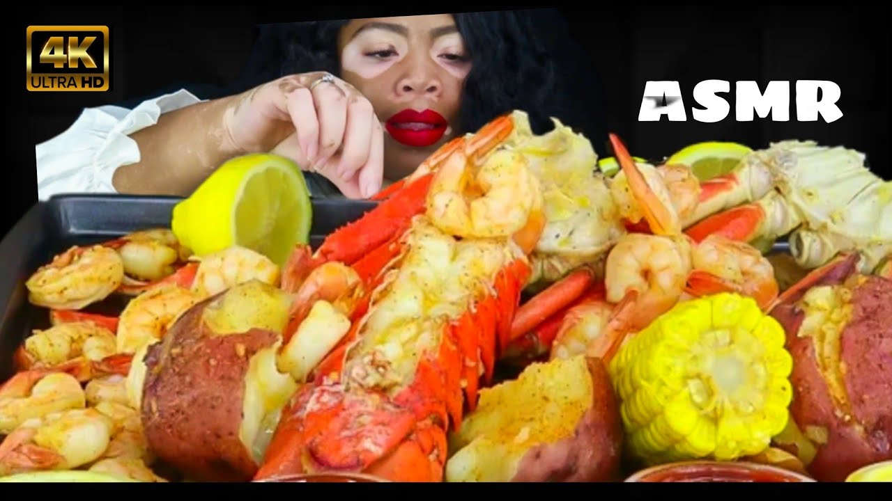 ASMR SEAFOOD BOIL | SNOW CRAB, SHRIMP LOBSTER MUKBANG (Eating Sounds ...