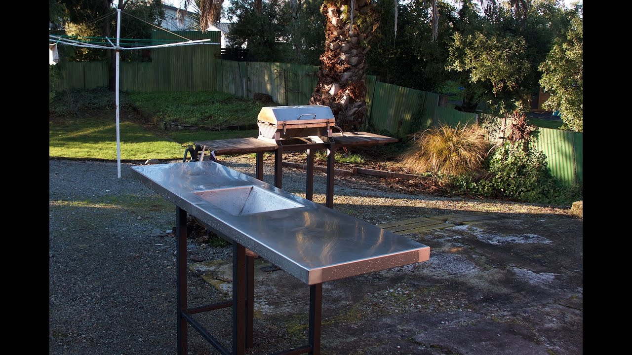 A bit of tig welding and polishing, finishing the fish table. - YouTube