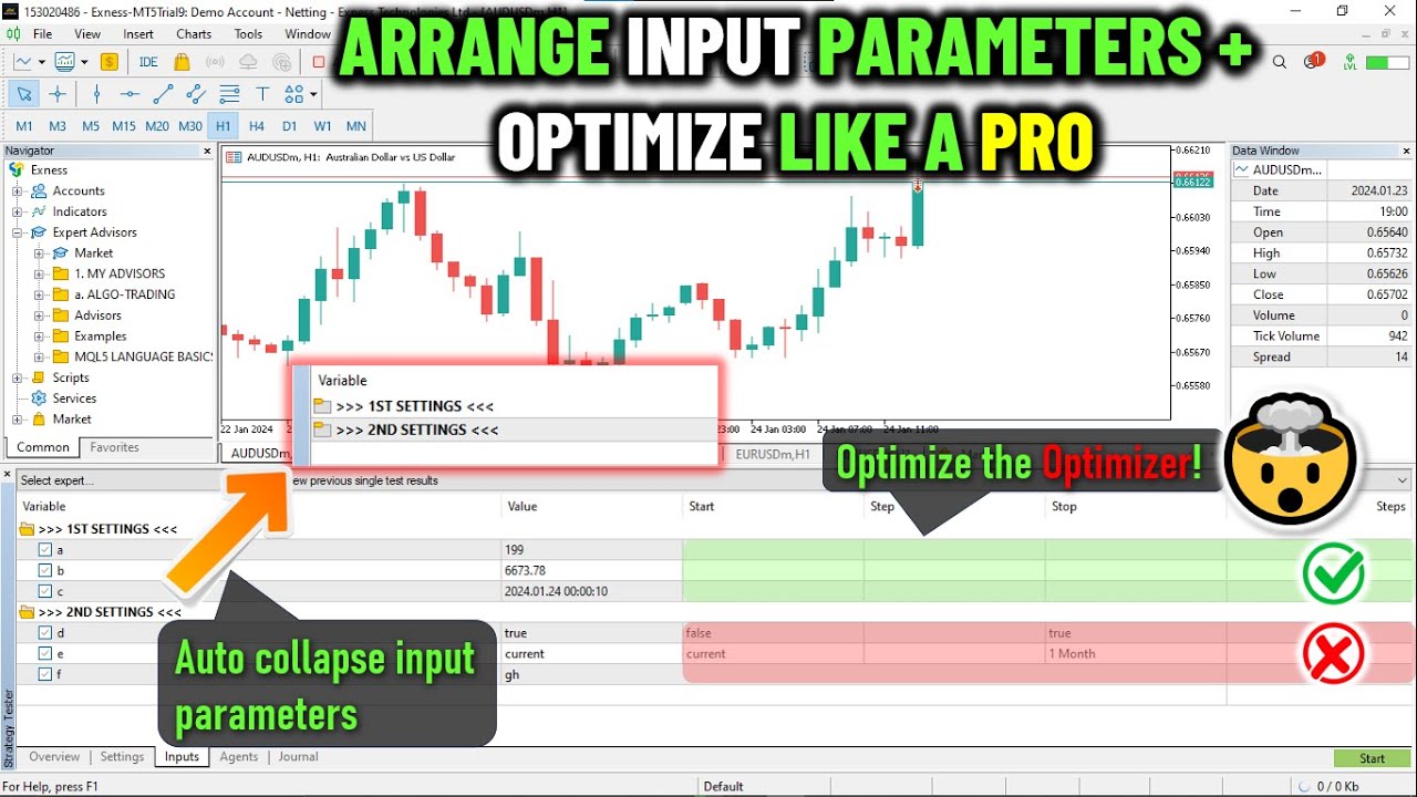 🤯arrange Input Parameters In Collapsible Way And Save Optimization Resources Part 376 Mql5mt5 3925