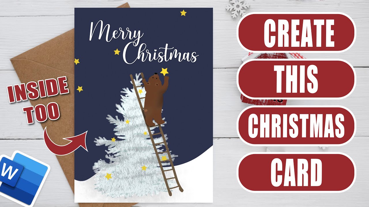 Create this Christmas Card in word | Easily - YouTube
