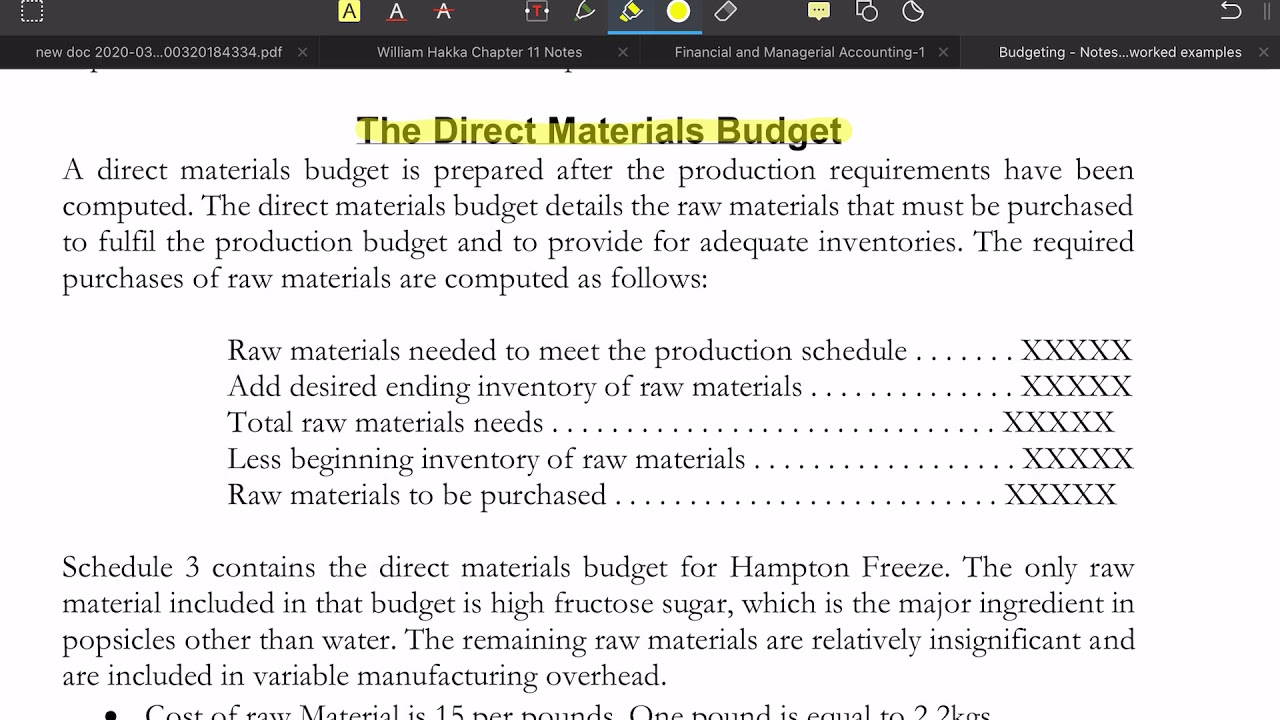 Budgeting - Purchase budget worked example - YouTube
