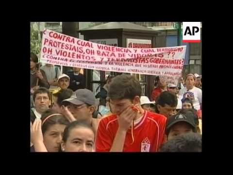 Mayor leads demonstration against rebel violence