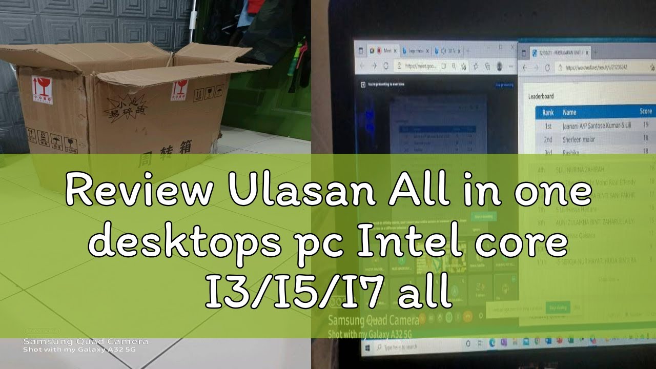 Review Ulasan All in one desktops pc Intel core I3/I5/I7 all in one pc ...