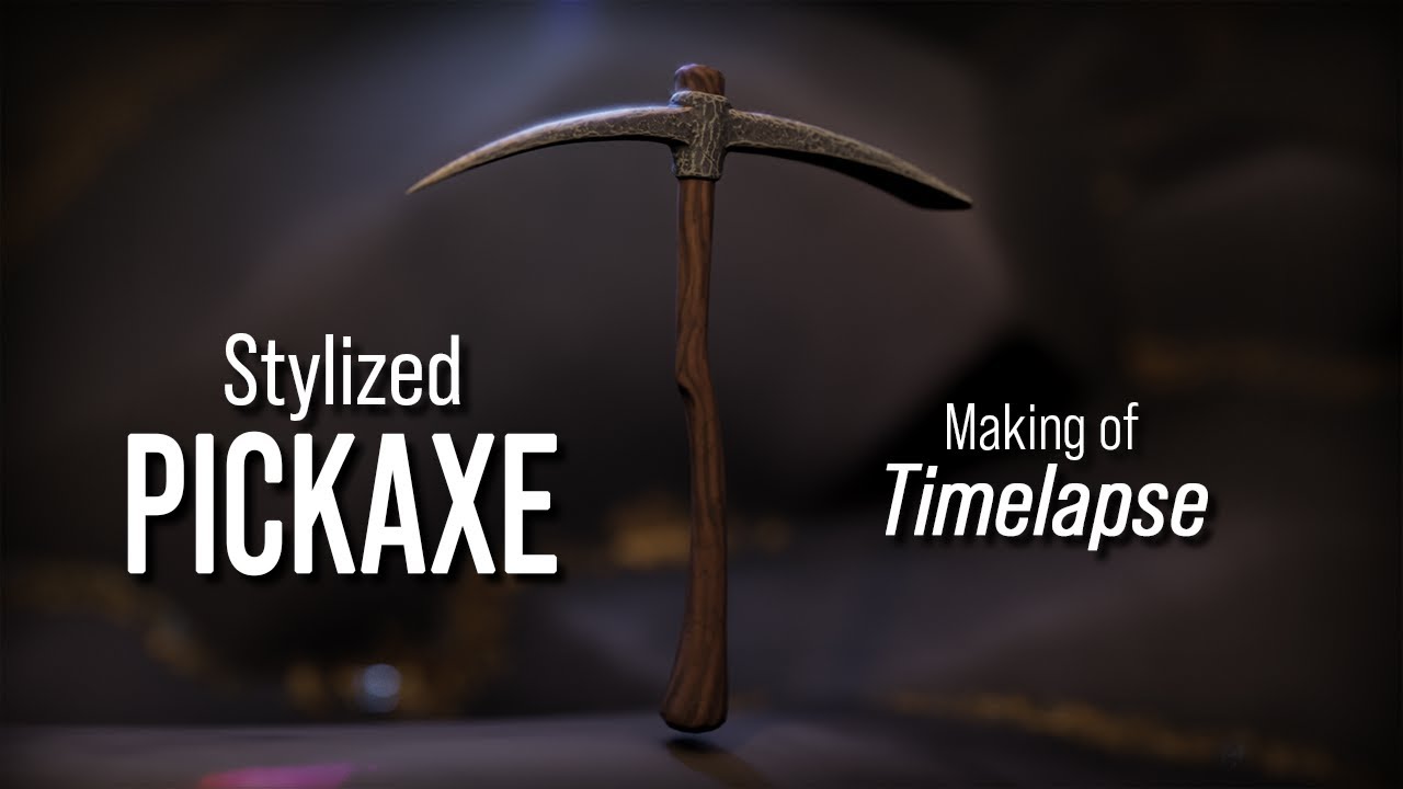 Modeling and Texturing a Stylized Pickaxe - Timelapse - YouTube