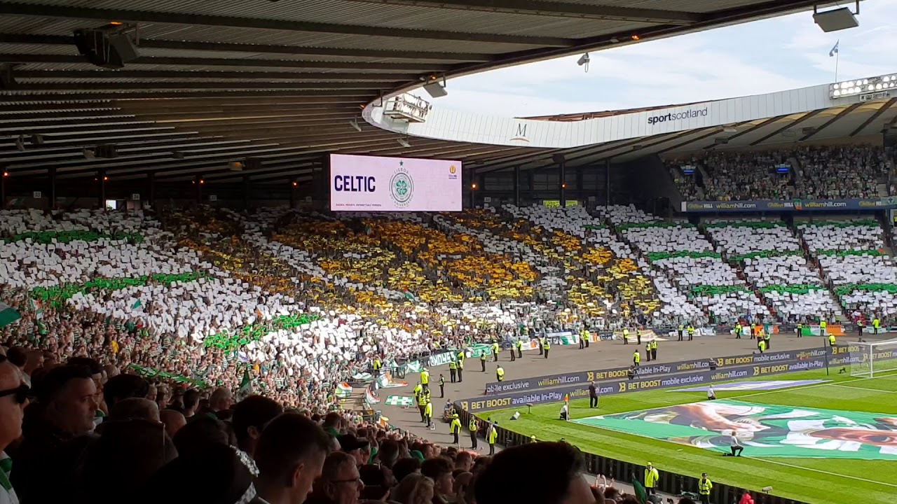 Green Brigade Tifo Display | Scottish Cup Final - YouTube