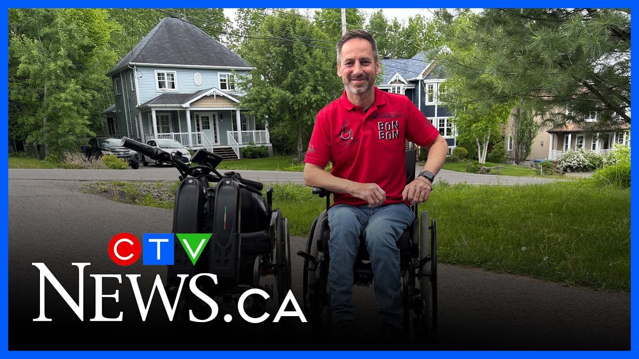 Quebec man with ALS plans cross-country wheelchair journey - YouTube