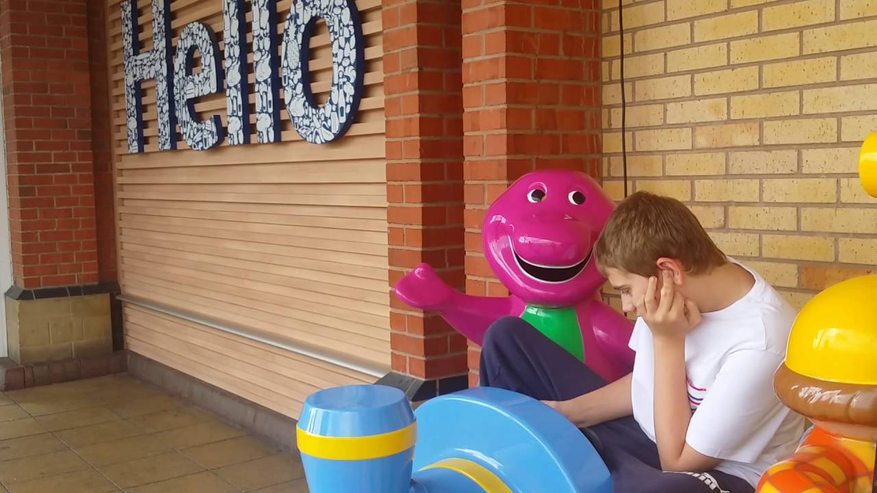 Barney Train Coin kiddie / kiddy Ride - YouTube