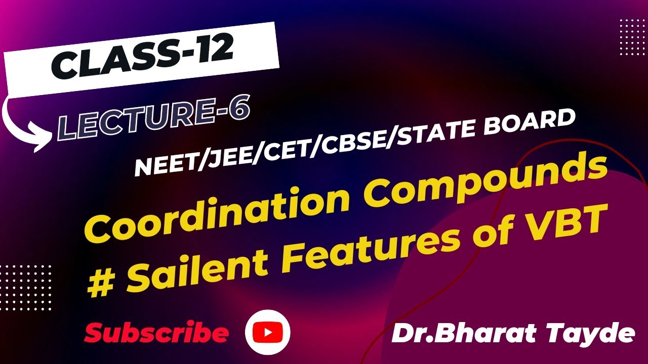 #Sailent Features of #Valance Bond Theory (VBT) #Class-12 #NCERT/ # ...