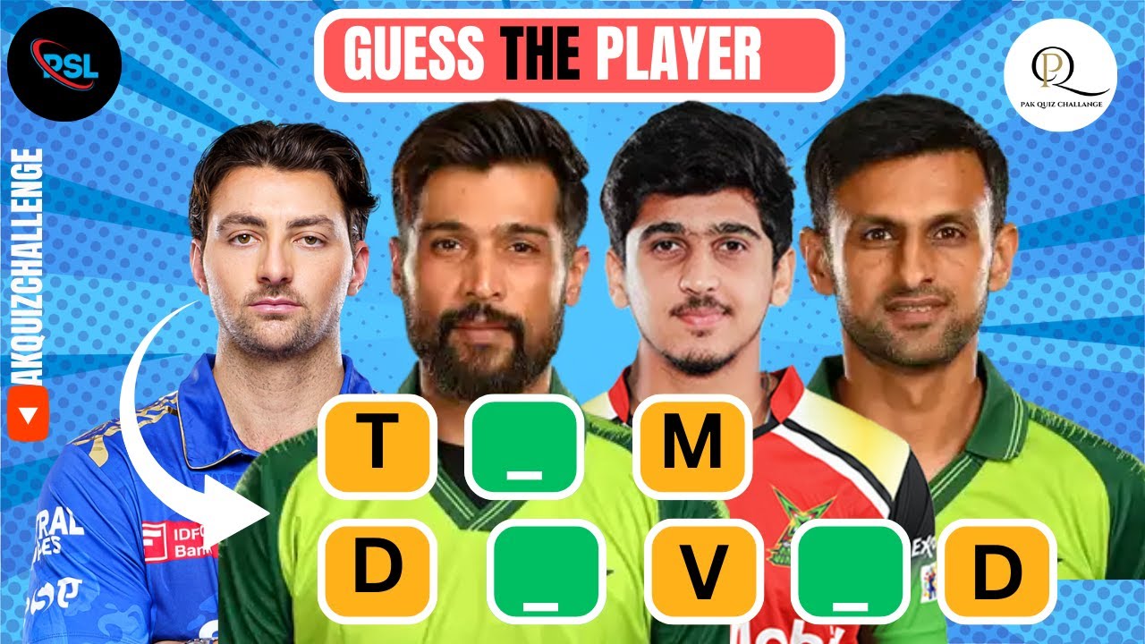 Guess The Player missing letters Name psl part 2| psl quiz ...