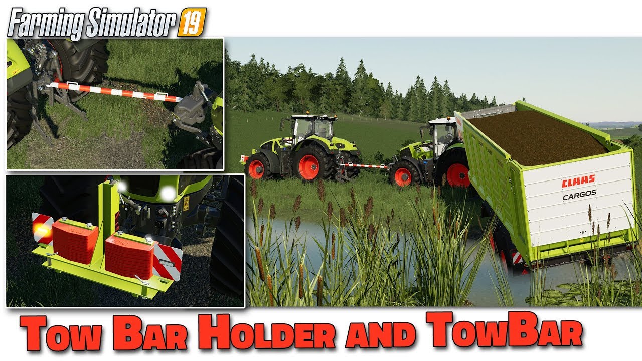 FS19 | Tow Bar Holder And TowBar - review - YouTube