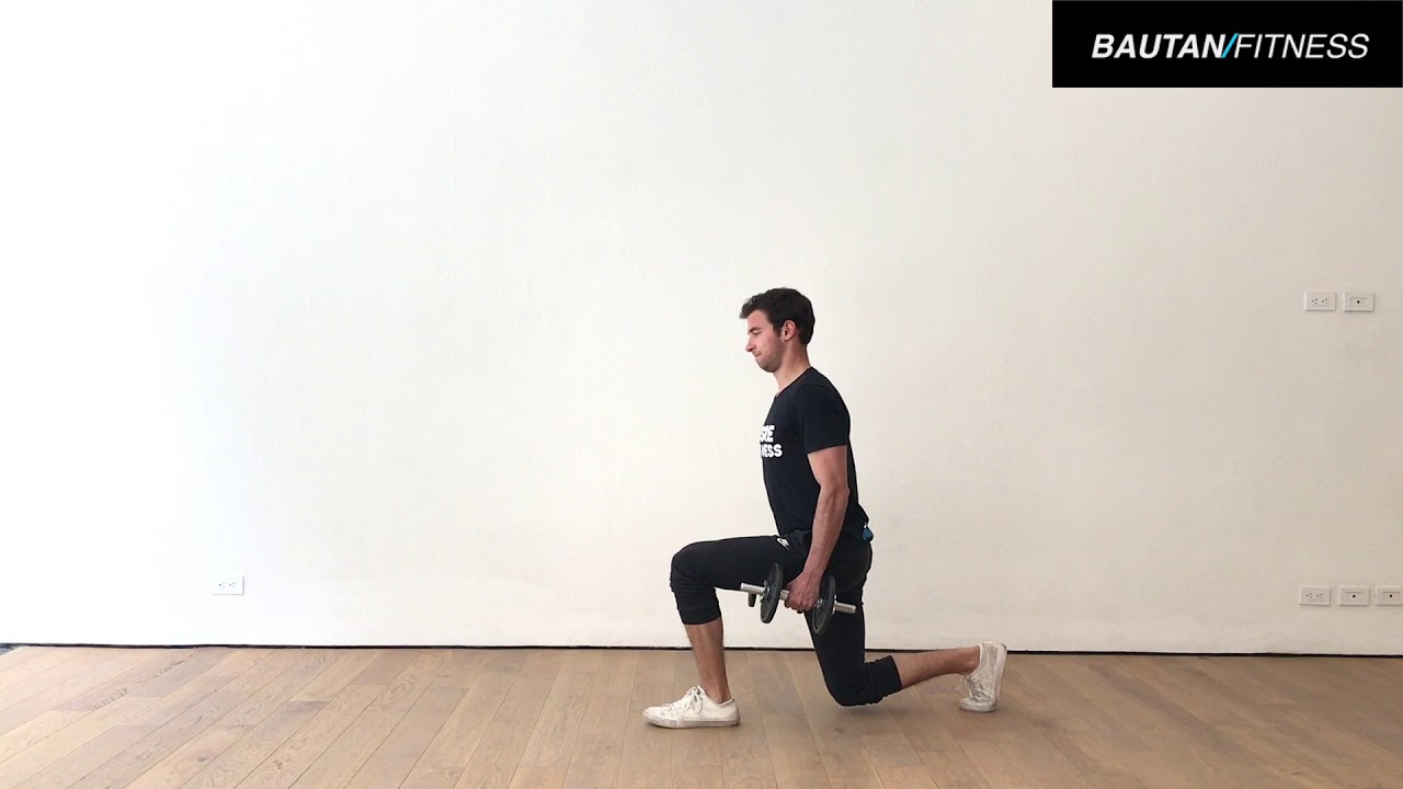 Dumbbell Alternating Lunges / Zancadas Pierna Alternada con Mancuernas ...