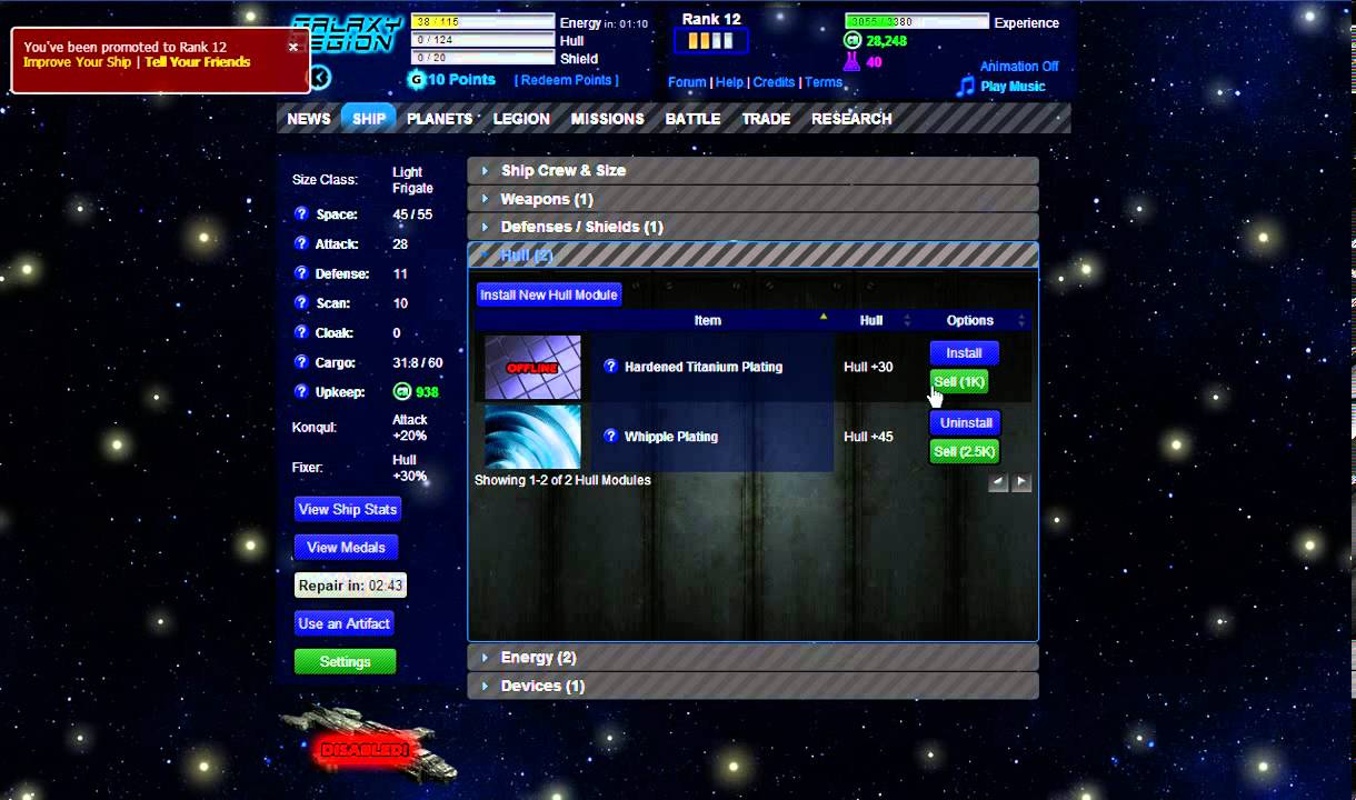 Galaxy Legion (Facebook) Gameplay Part 4 - YouTube