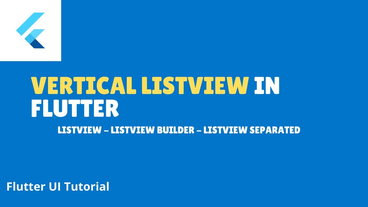 Flutter Tutorial Vertical Listview Listview Builder And Listview With Separator Raj Jani 0004
