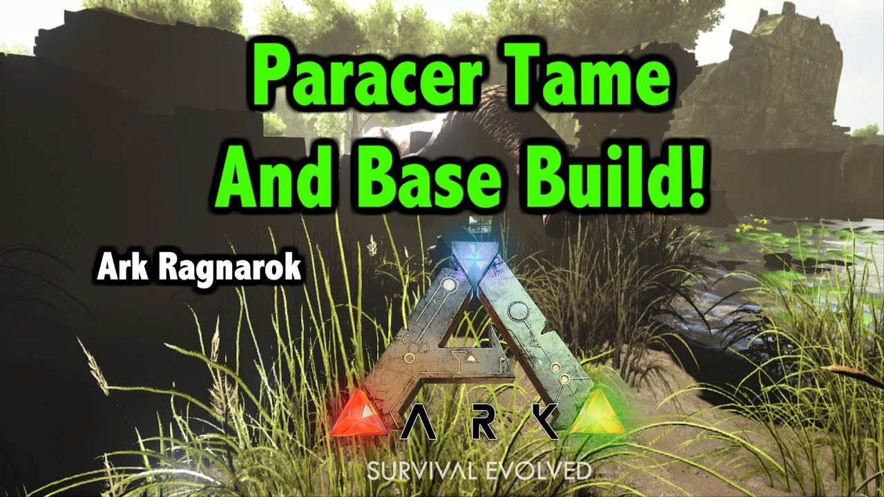 Paracer Tame And Beginings Of A Base!! - Ark Ragnarok Ep 2 - YouTube