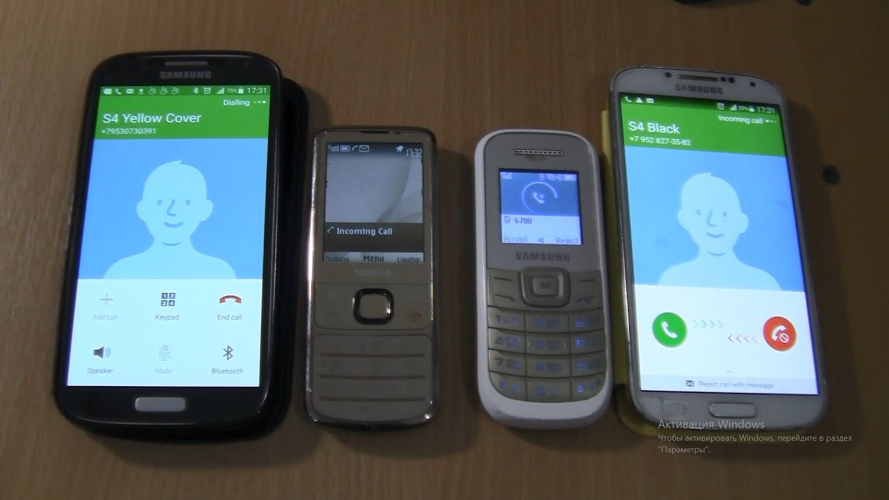 Incoming call & Outgoing call at the Same Time 2 Samsung Galaxy S4 ...