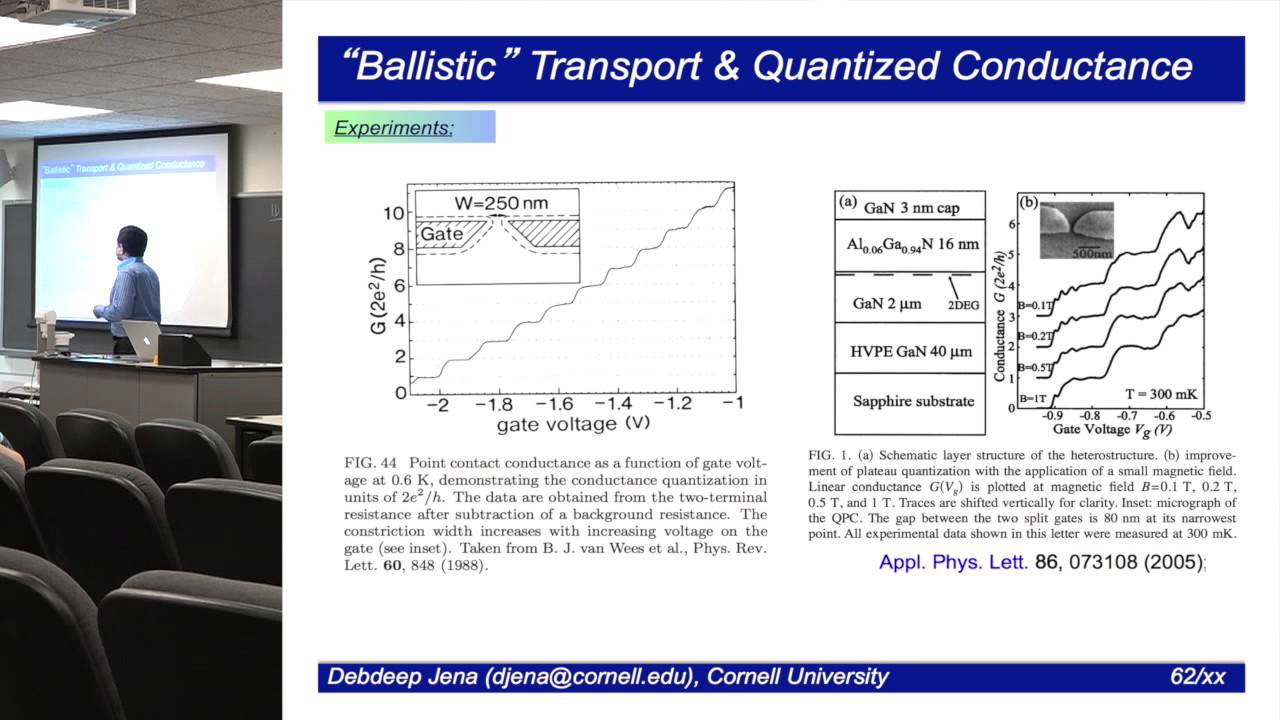 Quantum Transport (Lecture 6): Ballistic to diffusive transport, the ...